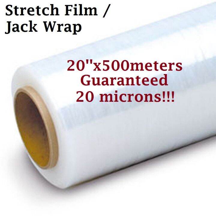 Jack wrap / Stretch film 20'' x 500m Guaranteed 20 microns Industrial ...