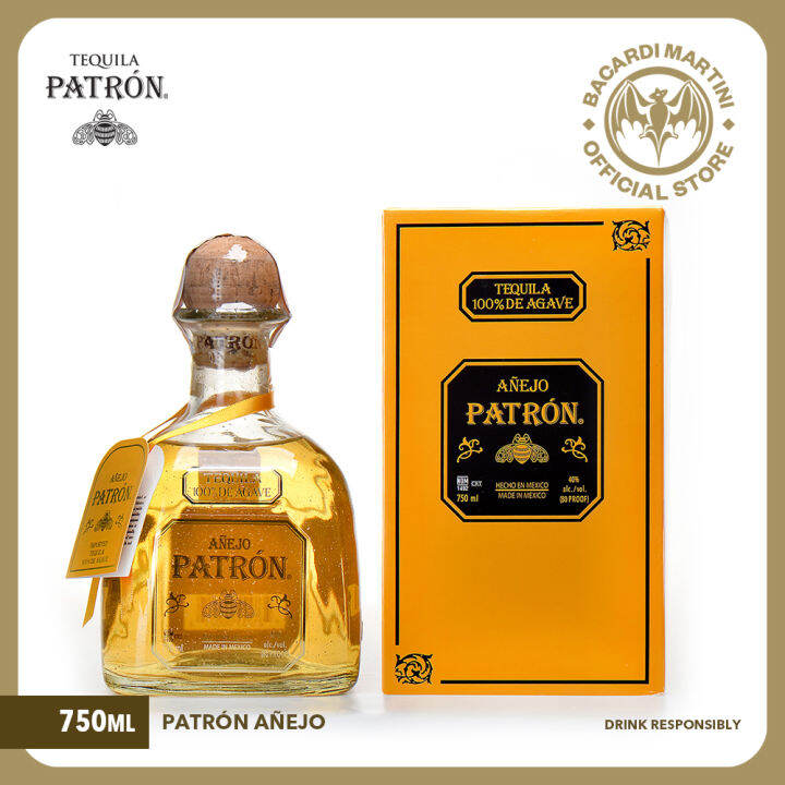 PATRON Anejo Tequila - 750ml, 40% ABV - Spirit Aged in Oak Whiskey ...