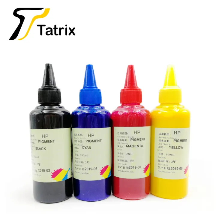 4 X 100ML Refill ink For HP cartridges , Pigment Ink Photo Ink for HP ...
