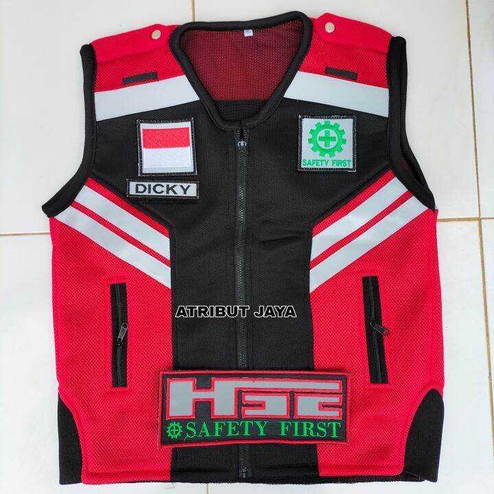 rompi safety k3 hse merah | Lazada Indonesia