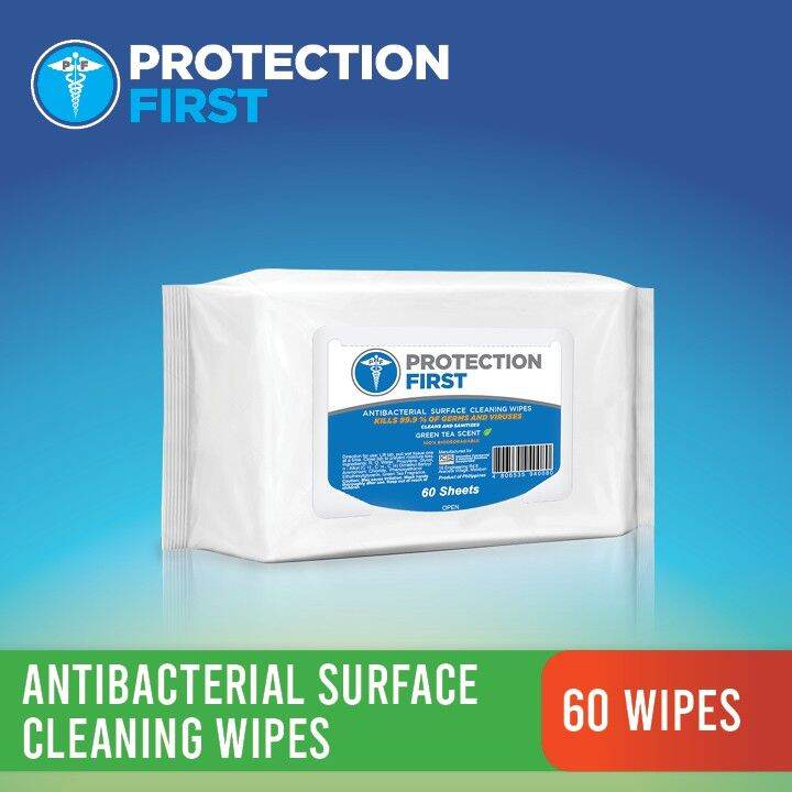 Protection First Antibacterial Surface Cleaning Wipes | Lazada PH