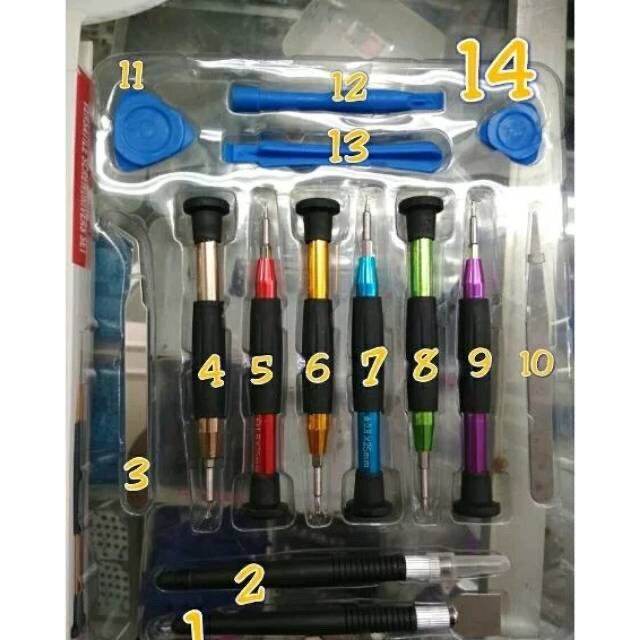 Obeng SW | Satu Set Obeng Tools Tolset Lengkap Alat Pembuka Hp Alat ...