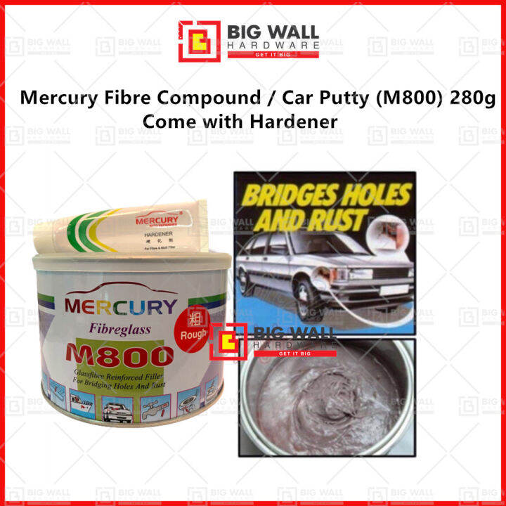 Mercury Fibre Compound / Car Putty (M800 ) with Hardener 280g (Big Wall ...