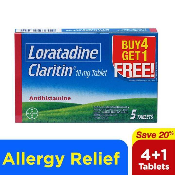 Claritin 10 mg 4 + 1 Tablet | Lazada PH