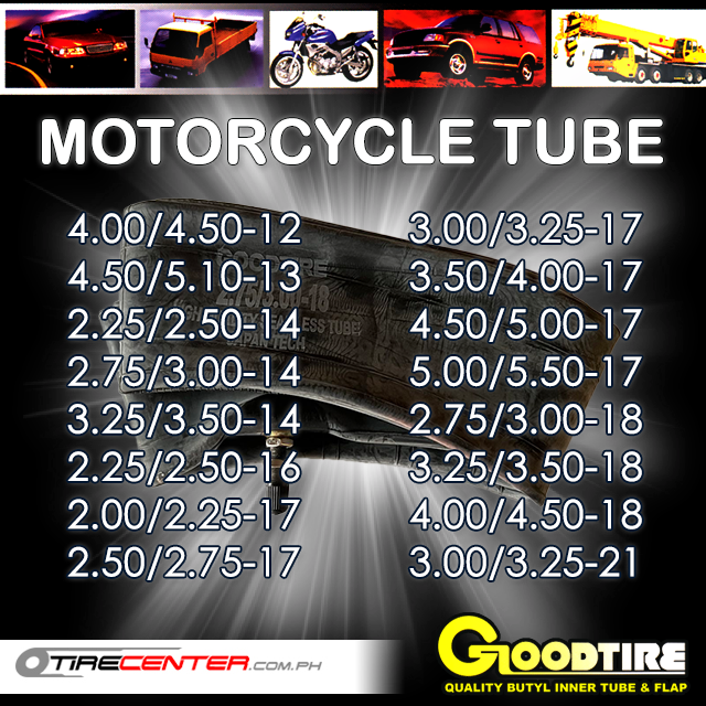 Motorcycle Interior Goodtire (12, 13, 14, 16, 17, 18, 21) Inner Tube ...