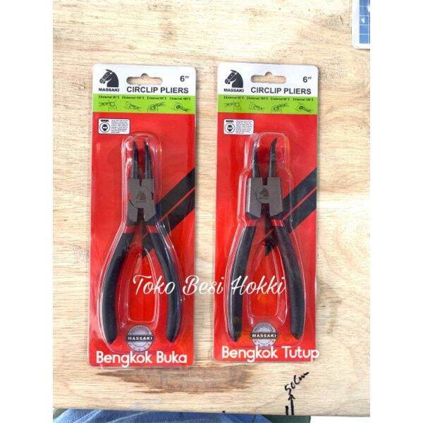 Tang Klip Massaki Bengkok Tutup / Bengkok Buka/ Tang Snap Ring | Lazada ...