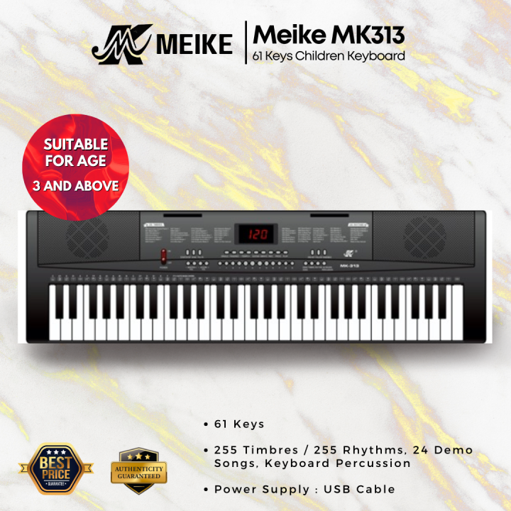 61 Keys Children Electronic Keyboard - (Meike / MK313 / MK 313) | Lazada