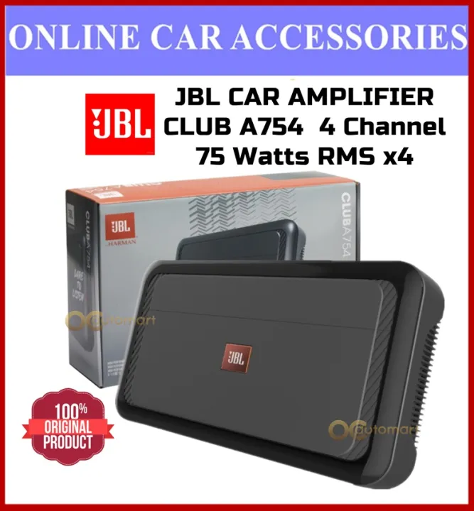 JBL Club Series 4ch Car Amplifier Club A754 High Performance 4 Channel Amp 75 x 4 RMS | Lazada