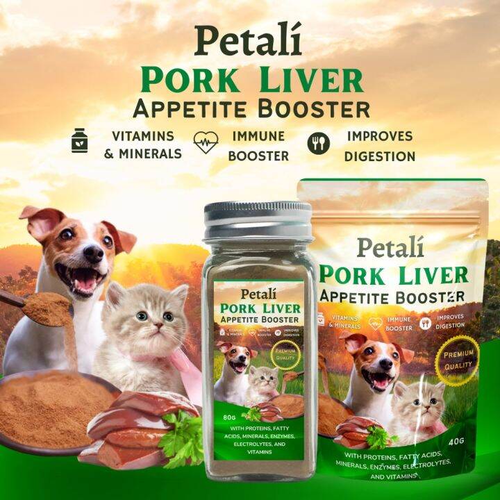 Petali Premium Pork Liver Powder Dog Food Toppers for Picky Eaters with ...