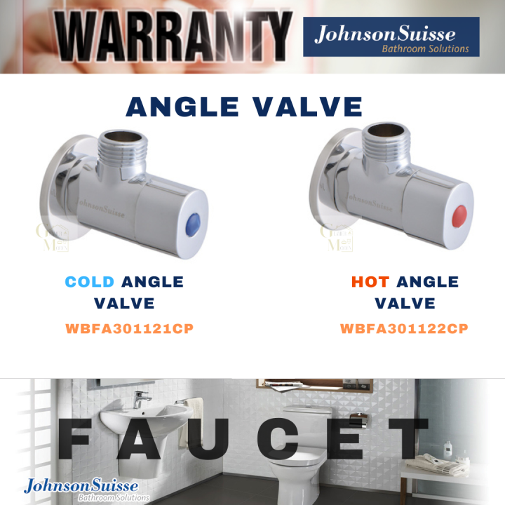 JOHNSON SUISSE - STANDARD WALL MOUNTED 1/2" COLD ANGLE VALVE ...