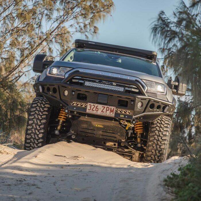 TJM CHASER BULL BAR BLACK STEEL T22-FORD RANGER T6-T7-T8 | Lazada
