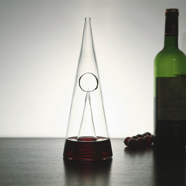 350750ml Pyramid Waterfall Red Wine Pourer Glass Decanter Brandy Decant ...