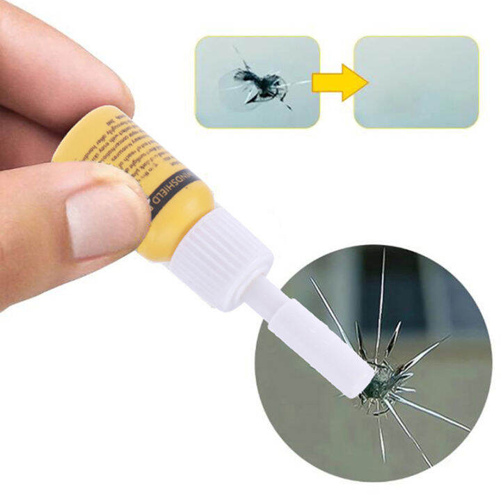 Khei 1pc Glass Cracked Repair Tool Glass Curing Glue Auto Glass Scratch Crack Restore Lazada Ph