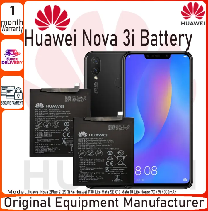 Huawei Nova 3i Battery (Original Equipment Manufacturer) HB356687ECW 3340mA | Lazada PH