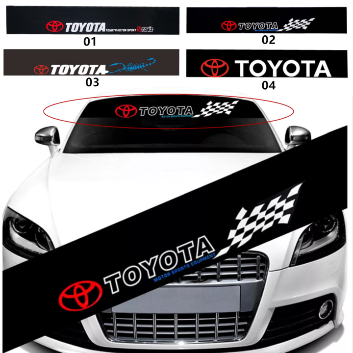 Toyota Windshield Stickers Waterproof Front Rear Windscreen Windshield ...