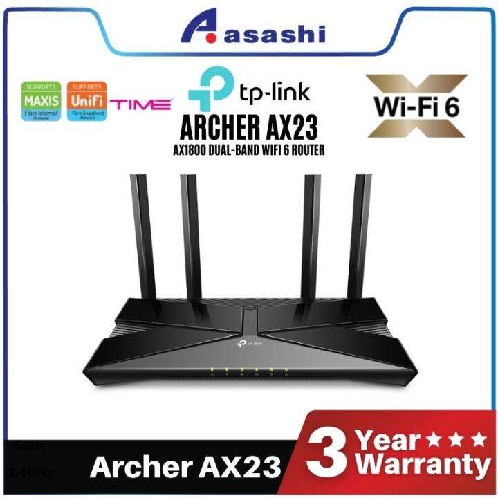 TP-Link Archer AX23 AX1800 Dual-Band WiFi 6 Router (Support Unifi ...