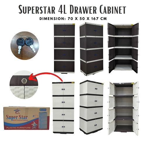 SUPERSTAR 4 LAYER CABINET/ SUPERSTAR 4 LAYER RATTAN UTILITY CABINET/ 4 LAYER UTILITY CABINET ...