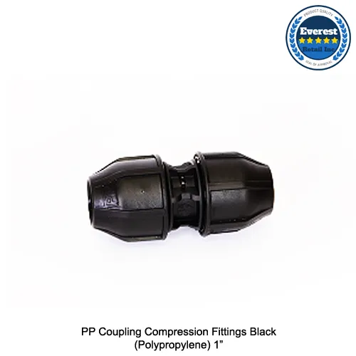 PP Coupling Compression Fittings Black (Polypropylene) (Choose Size ...