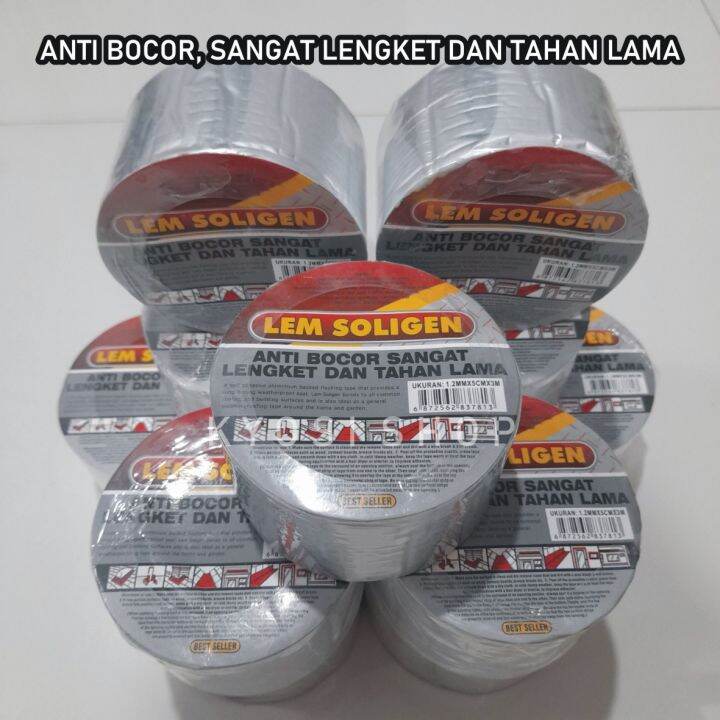 Lem Talang SOLIGEN / Lem Tambal Seng / Lem Genteng / Lem Lakban Anti Bocor 3 Meter | Lazada ...