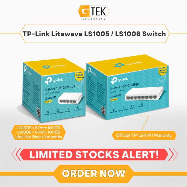 TP-Link Litewave LS1005 LS1008 10/100Mbps Desktop Network Switch | Lazada PH