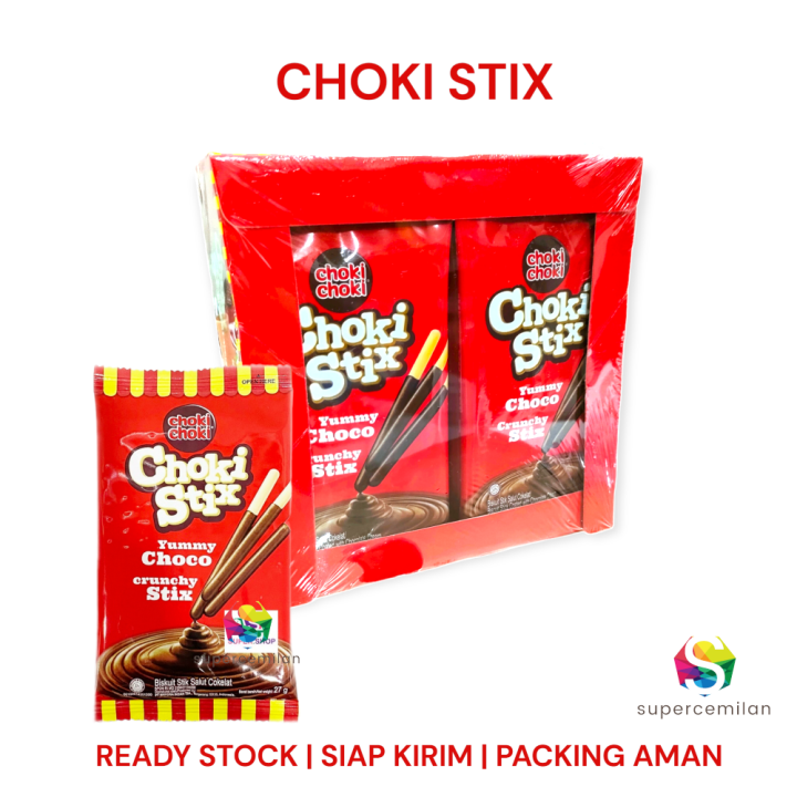 Choki Stix (Choki Choki Stick Cokelat) isi 12 Sachet. Stik Biskuit ...