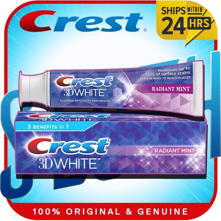 Crest 3D White Toothpaste Radiant Mint | Glamorous White | Charcoal ...