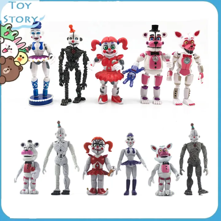ToyStory 5-6PCS Five At Night Freddy Action Figure FNAF Toys Sister ...