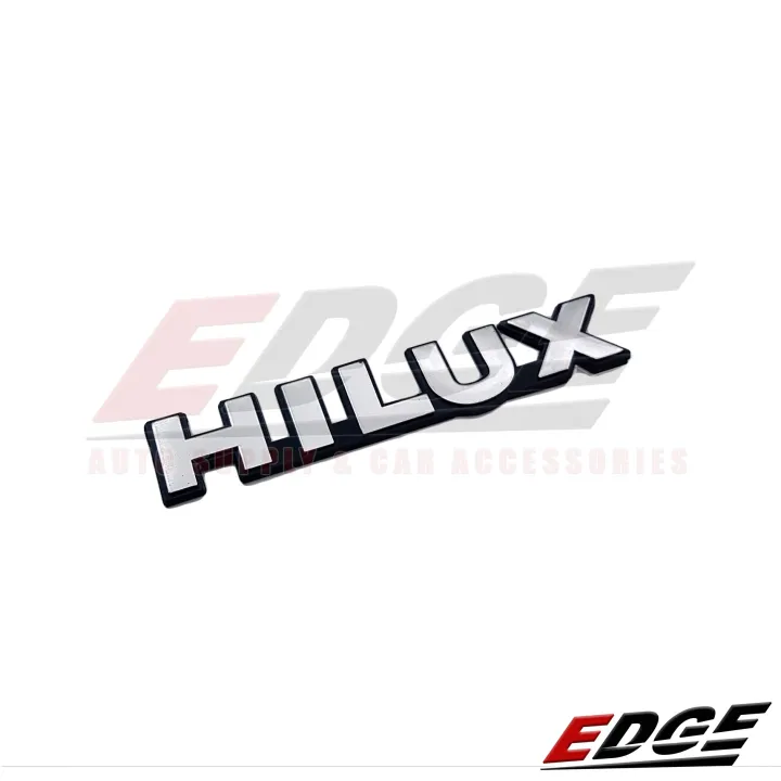 Emblem - HILUX - Chrome - 2.4x13cm // toyota adhesive ready sticker ...