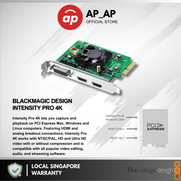 Blackmagic Design Intensity Pro 4K [BINTSPRO4K] | Blackmagic Singapore ...