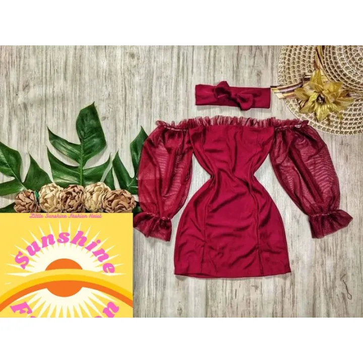 Elegant Mesh Sleeve Dress Lazada Ph
