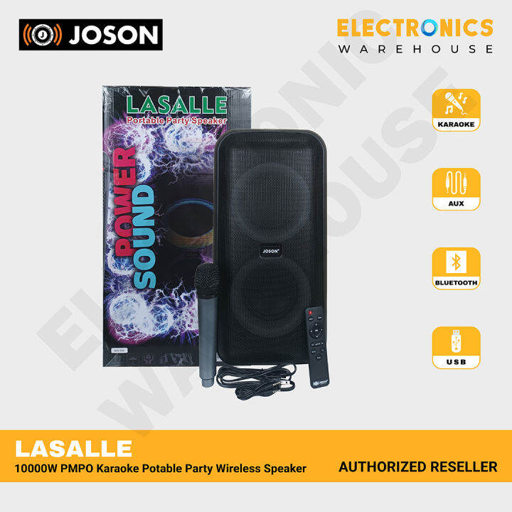 Joson LASALLE 10000W PMPO Karaoke Portable Party Wireless Speaker ...