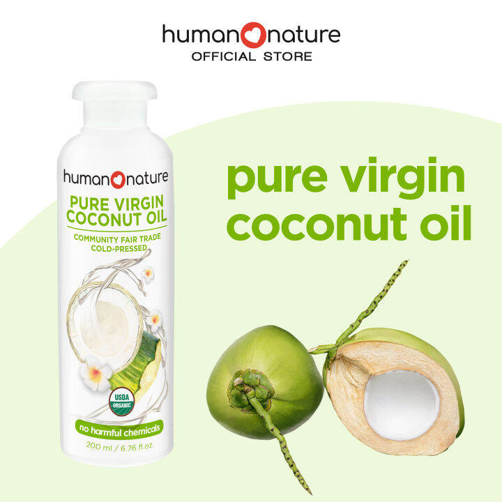 Human Nature Pure Virgin Coconut Oil 100 Natural 200ml Cold-Pressed for ...