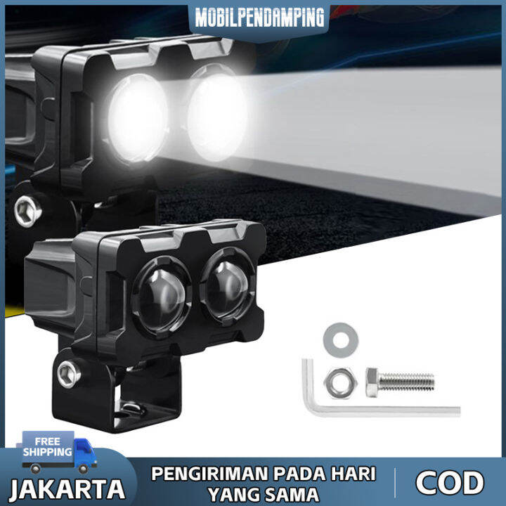 1/2 Buah Lampu Tembak Laser 60W Lampu Sorot Lensa LED SQL 2 Mata V12 Dc ...