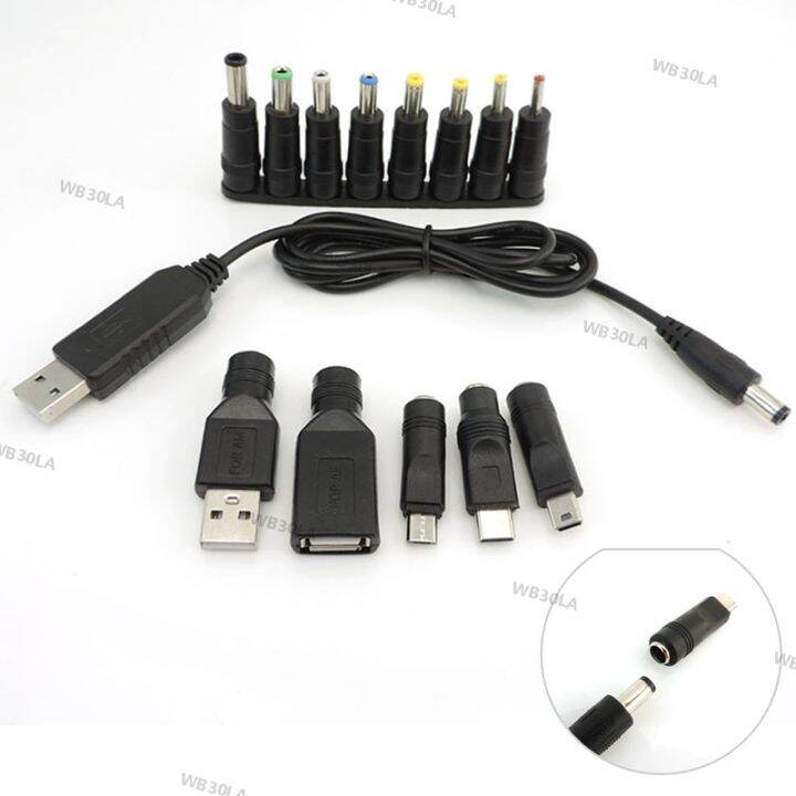 USB 5V to DC 5V 9V 12V Micro USB Mini 5pin Type C male female Power Boost Line Plug Step UP ...