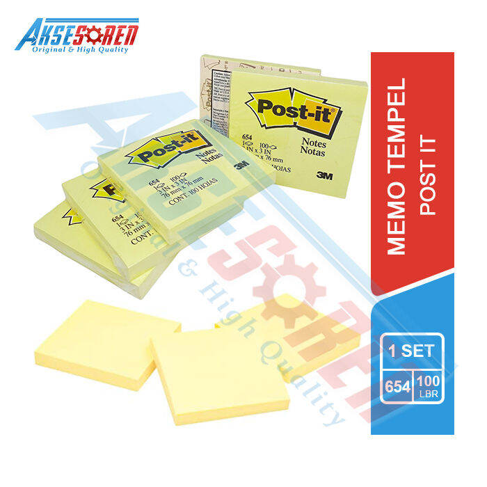 Memo Stick Note Post It [3M 654] / Index & Mark Page Markers / Penanda ...