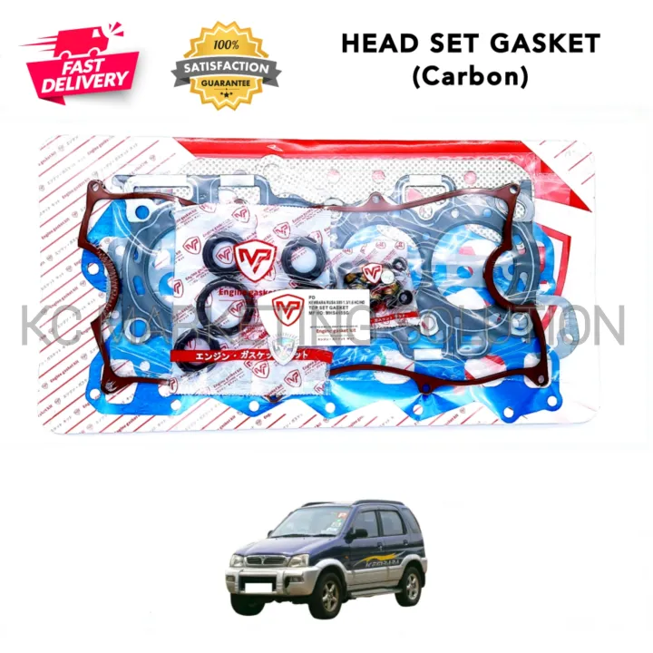 Head Top Set Gasket (Carbon Graphite) Kembara (Old) / Rusa / Hijet S89 ...