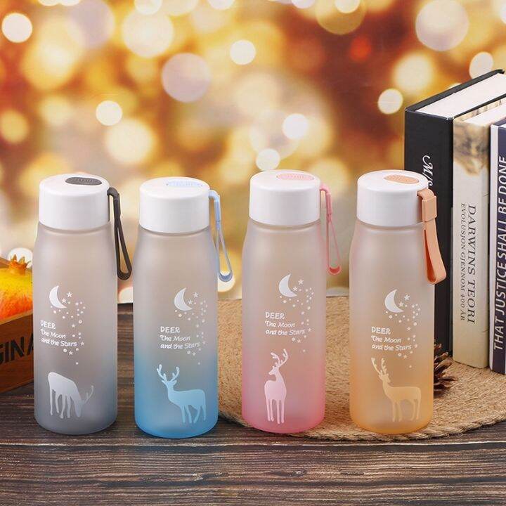 Korean gradient elk frosted plastic cup space fresh and portable handy ...