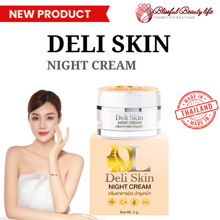 Deli Skin Night Cream Thailand (5g) Niacinamide Anti-aging Day Cream ...