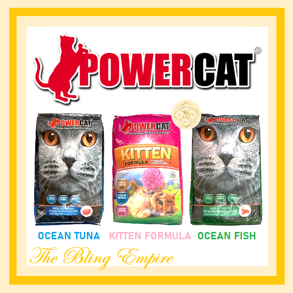 PowerCat Kitten Formula 7kg, Ocean Fish 8kg, Ocean Tuna 8kg, Cat Food ...