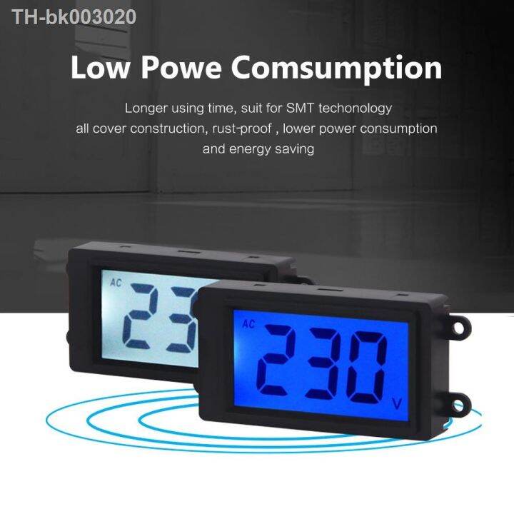 AC Digital Volt Meter 2 Wire 80-380V LCD Display Voltage Monitor ...