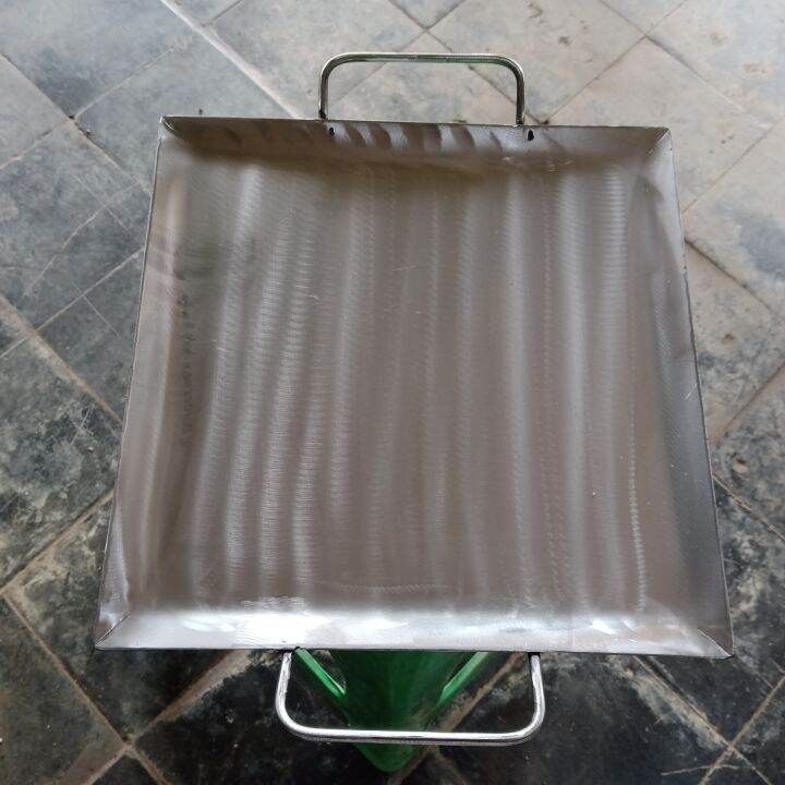 Wajan Plat Besi Persegi / Panggangan Roti Bakar, sosis, kebab, burger ...