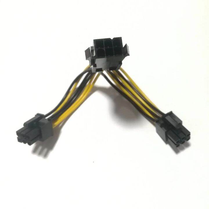 Computer Mainboard Graphics Video Card PCI-E PCIe 6Pin To Dual 6P PSU ...