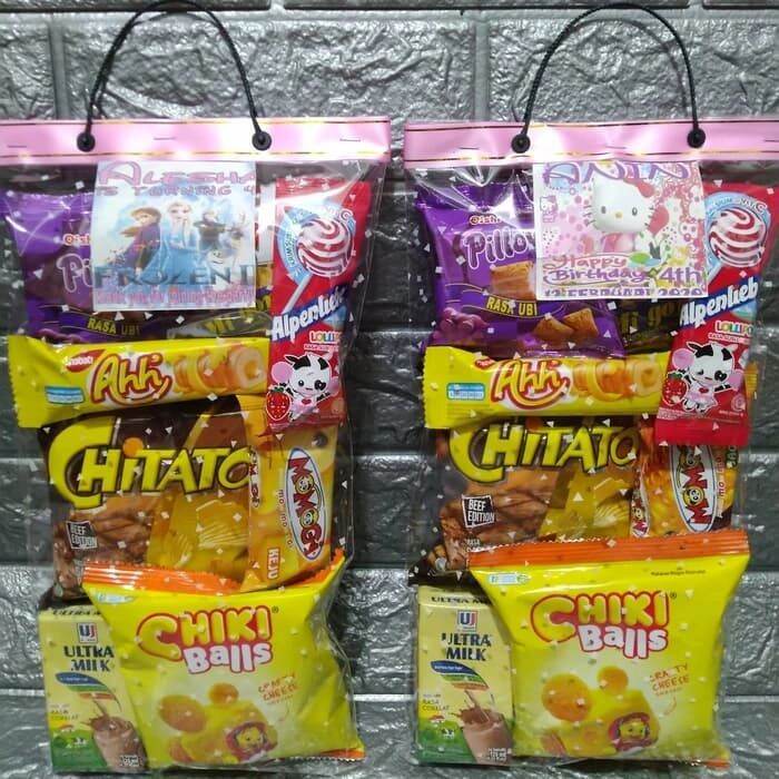isi 10 paket Snack ulang tahun anak | Lazada Indonesia