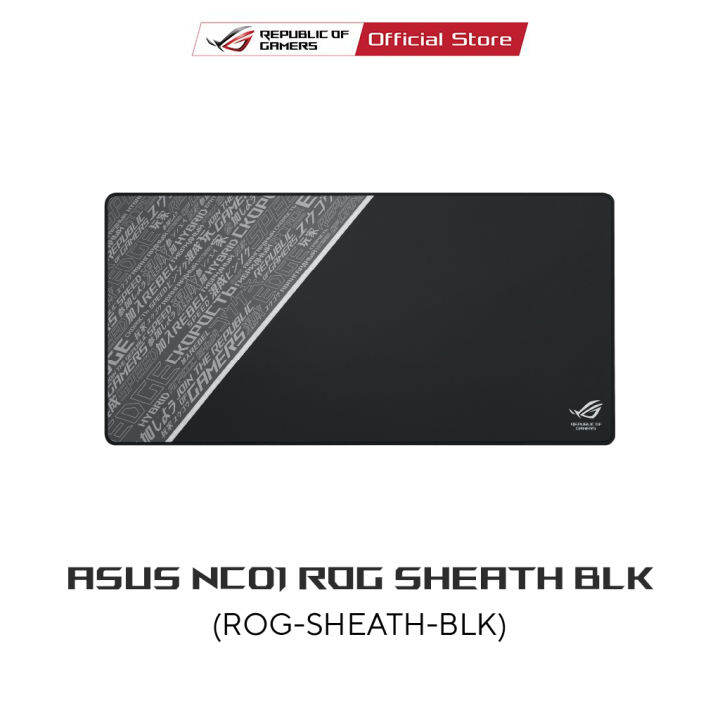 ASUS NC01 ROG Sheath BLK LTD with extra-large, gaming-optimized cloth surface, anti-fraying ...
