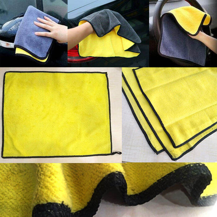 Kain Lap Microfiber Mobil Kuning high quality soft Bulu Halus | Lazada ...