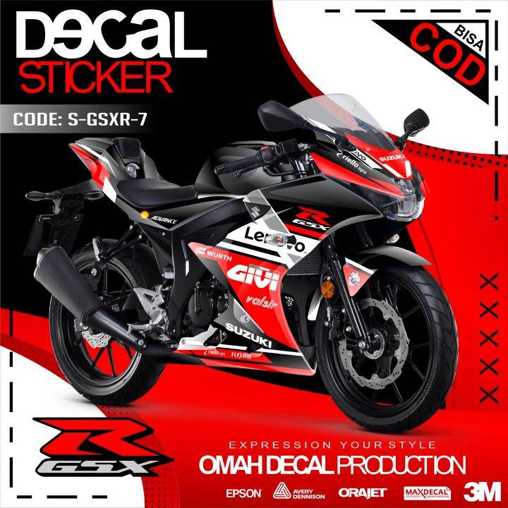 DECAL GSX SUZUKI FULL BODY DEKAL STIKER MOTOR GSX 150 BAHAN TERJAMIN ...
