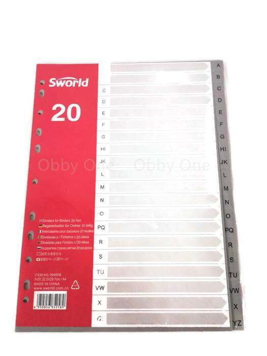 Alphabet A-Z Index Divider Plastic File Document Separator | Lazada