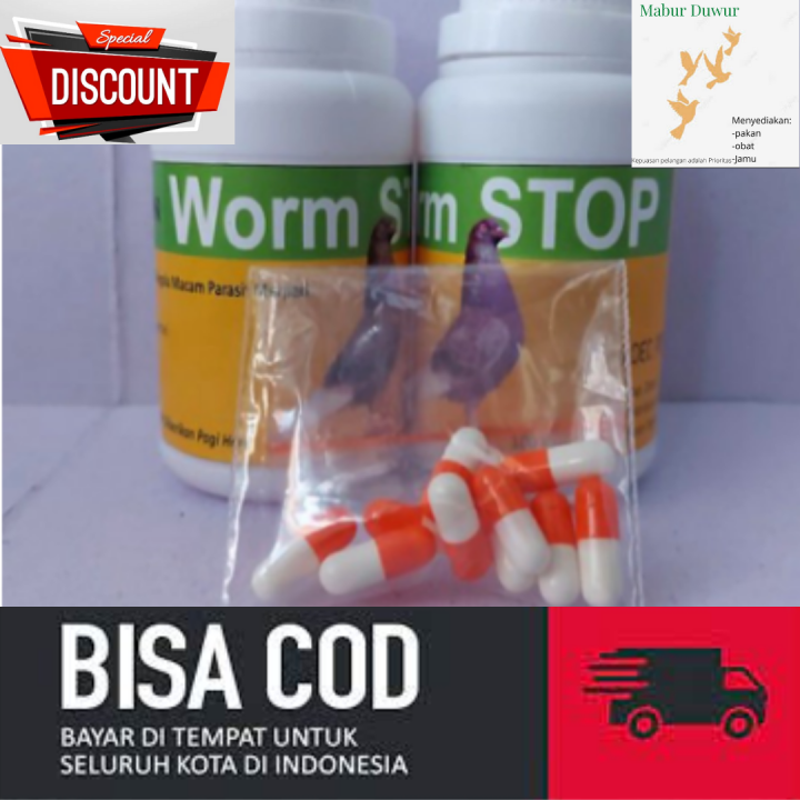 Baron worm stop obat cacing khusus merpati 10 kapsul | Lazada Indonesia