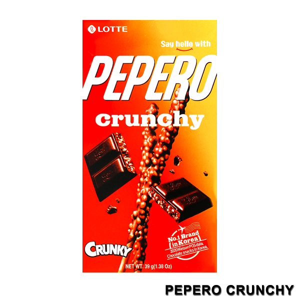 Lotte Pepero Crunchy 39g | Chocolate Stick Biscuits | Lazada
