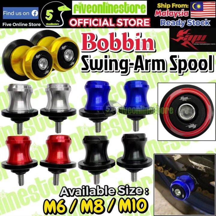 API Racing Motorcycle Bobbin Swing Arm Spool M6 M8 M10 Yamaha Honda ...